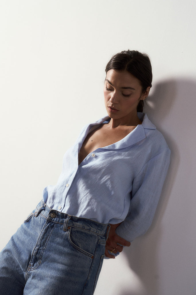 Hutton Button Front Linen Shirt – VINCENT JAMES